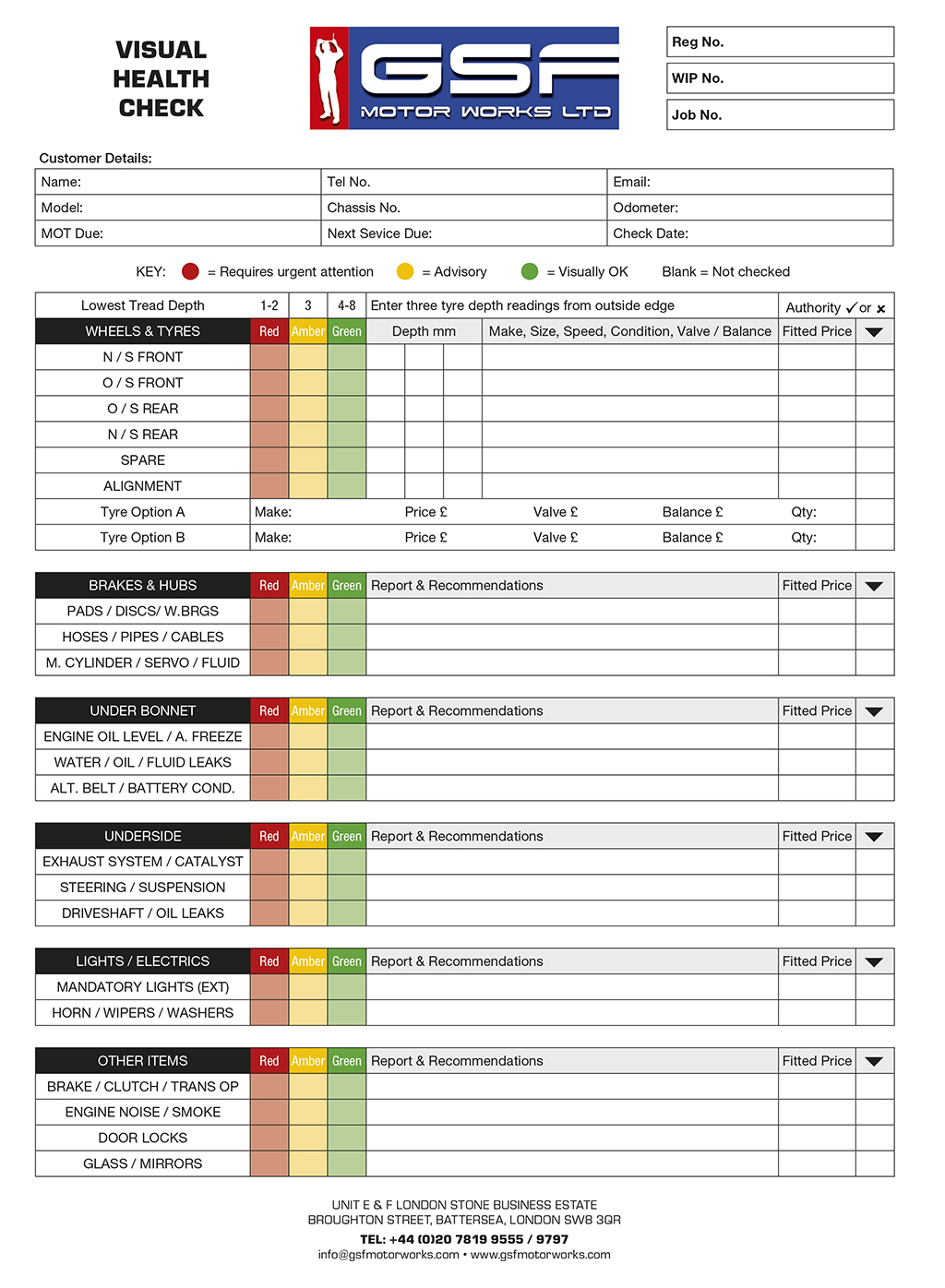 030114 GSF Visual Health Check - GSF Motor Works